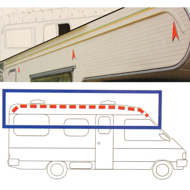 FIAMMA DRIP STOP 300cm Anti Rain Rail Caravan Motorhome Self Adhesive ...