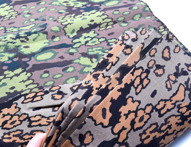 WWII WW2 REVERSIBLE Camo German Army Oak Leaf Camouflage Fabric Cotton ...