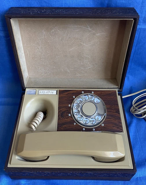 NORTHERN ELECTRIC DECO-TEL Rotary Telephone D-C 2131 B Wood Box ...