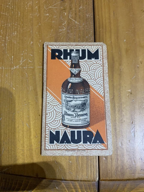 CARNET DE NOTES calendrier 1932 publicitaire RHUM NAURA Apéritif bistro ...