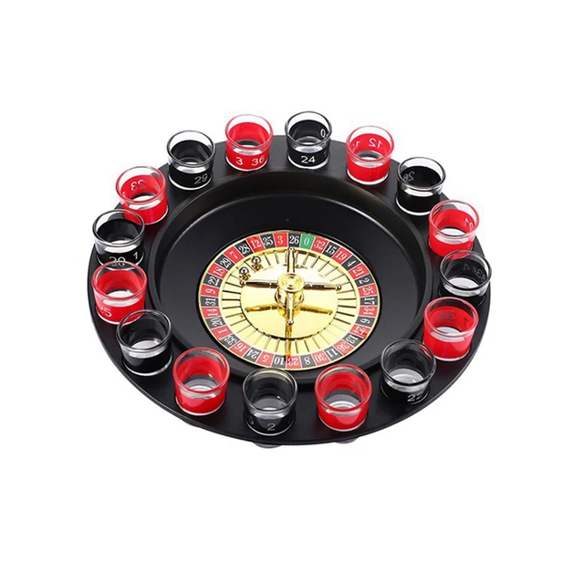 RUOTA ROULETTE RUSSA a 16 buche, il gioco del bicchiere da vino gira ...
