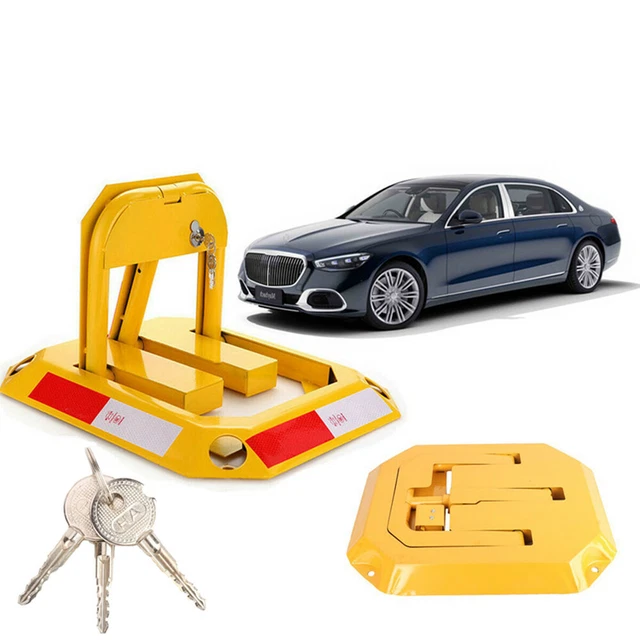 SYST LOCKABLE FOLDING Car Park Barrier Driveway Security Bollard Post ...