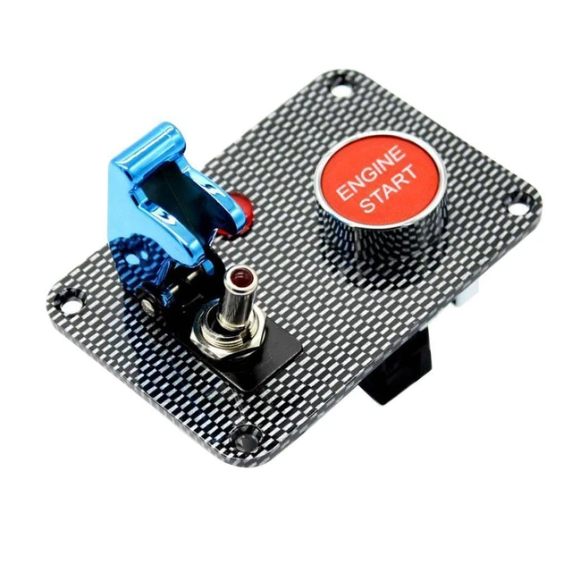 START PUSH BUTTON Toggle Switch With Carbon Fiber Panel £20.47 ...