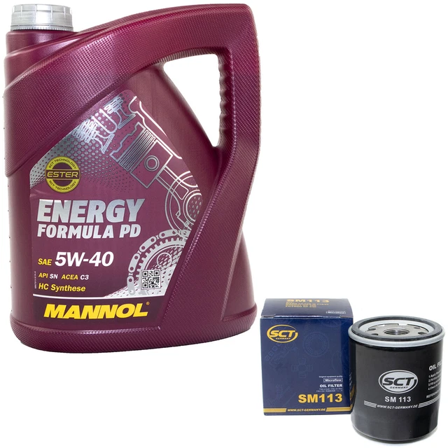 HUILE MOTEUR KIT 5W-40 5 Litre + Filtre à Sm 113 pour Citroen Lancia Peugeot EUR 41,24 - PicClick FR