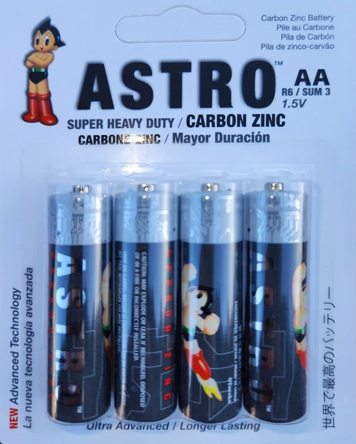 ASTRO BOY AA Batteries Super Heavy Duty Power Carbon Zinc Battery 2 ...