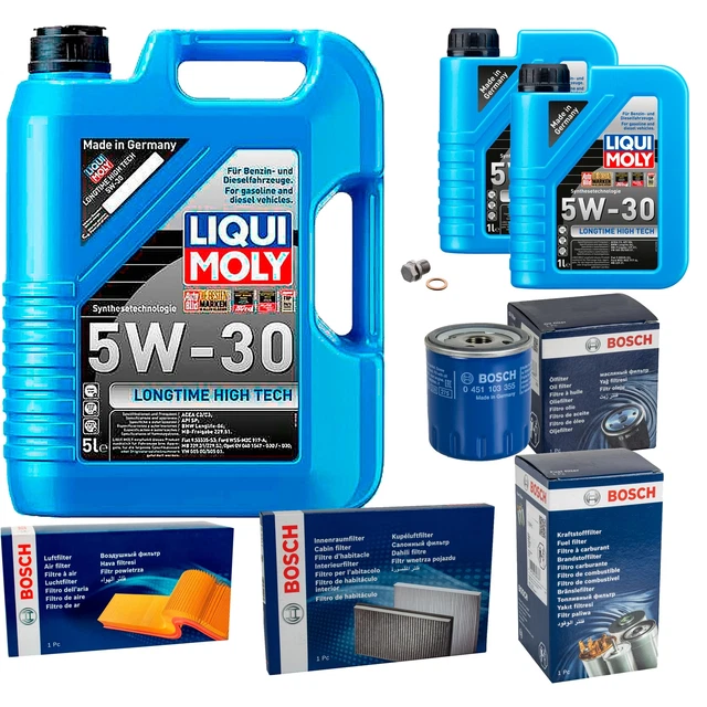 BOSCH INSPECTION SET 7 LIQUI MOLY Longue Date High Technologie 5W-30 pour Suzuki EUR 153,45 ...