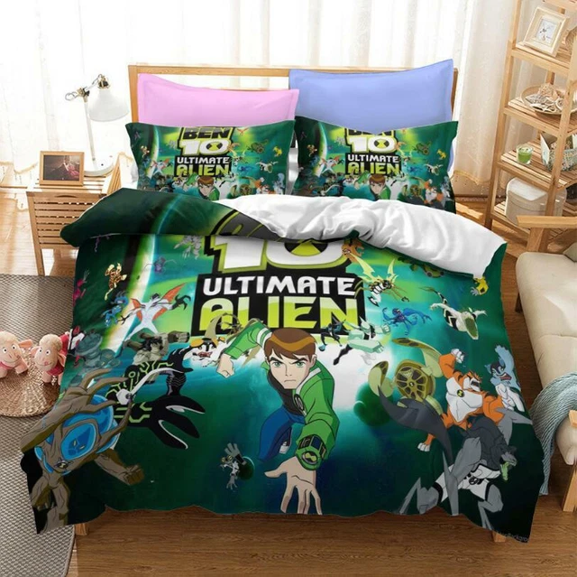 BEN 10 OMNITRIX Cartoon Kids Boys Quilt Doona Duvet Cover Set Single ...