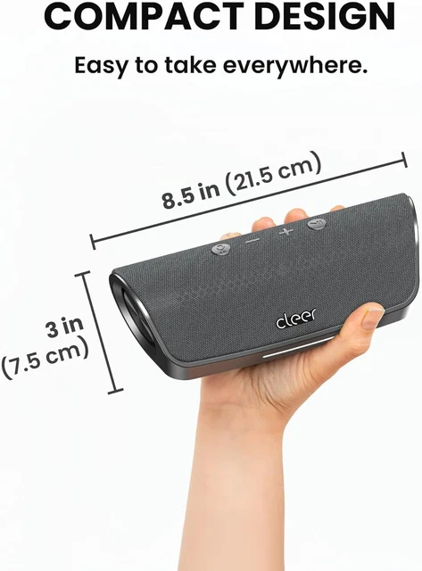 CLEER STAGE/SCENE PORTABLE Bluetooth Speaker 12Hr Battery IPX7 Grey ...