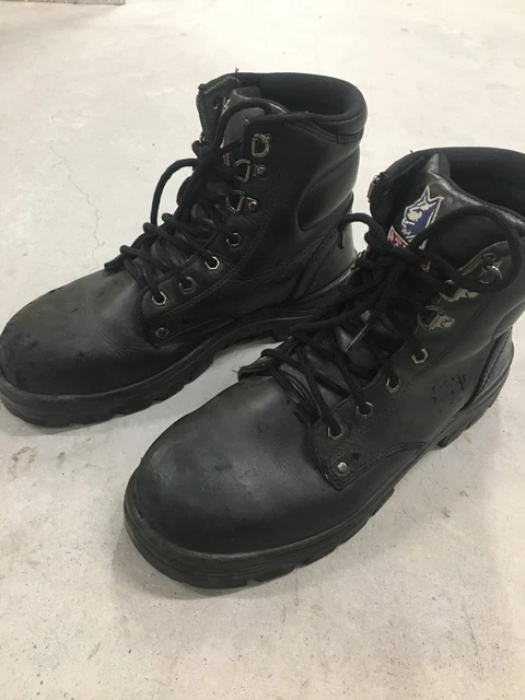 STEEL BLUE SAFETY steel cap work boots black 9 UK / 10 US GC £43.78 ...
