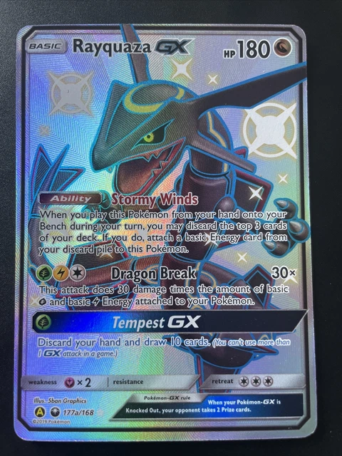 Carte Pokemon En Rayquaza Gx Fa Shiny 177a 168 Destinees Occultes S