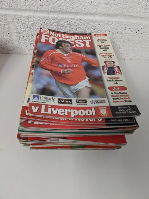 NOTTINGHAM FOREST PROGRAMME Job Lot - 1998 1999 £6.99 - PicClick UK