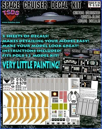 TSDS 1/72 FORBIDDEN Planet C57D Starcruiser Decal Set For Pll 119 £14. ...