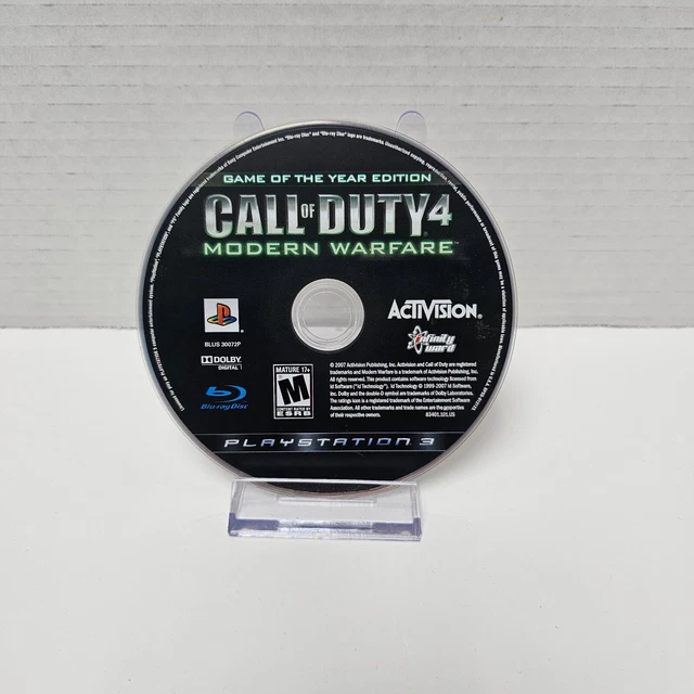 CALL OF DUTY 4 Modern Warfare PS3 DISC ONLY Playstation 3 No Manual No ...