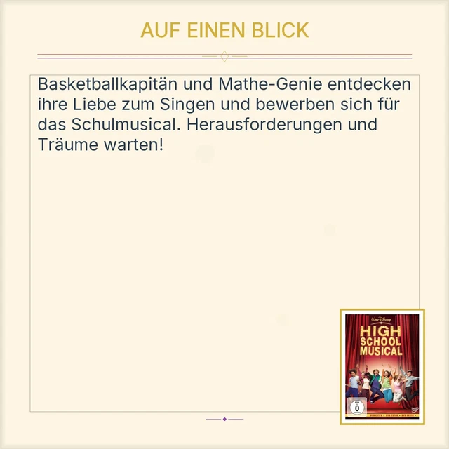 HIGH SCHOOL MUSICAL DVD Walt Disney Film Musical Zac Efron FSK 0 EUR 5 ...