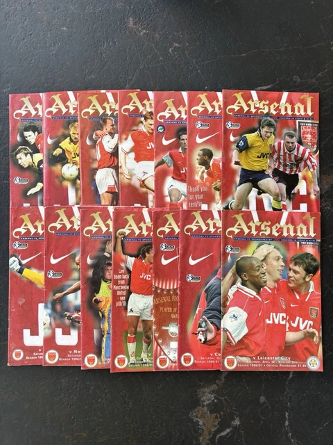 VINTAGE ARSENAL 1996/1997 Home Match Day Programmes £10.07 - PicClick UK