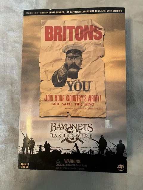 FIGURINE ARTICULÉE SIDESHOW WWI British Lewis Gunner baïonnettes ...