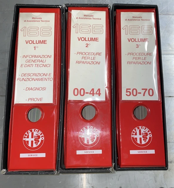 MANUALI DI OFFICINA Alfa Romeo 166 Collezione 3 Volumi EUR 200,00 ...