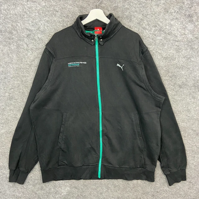PUMA JACKET MENS XXL Black Mercedes AMG Formula One F1 Team Tracksuit ...