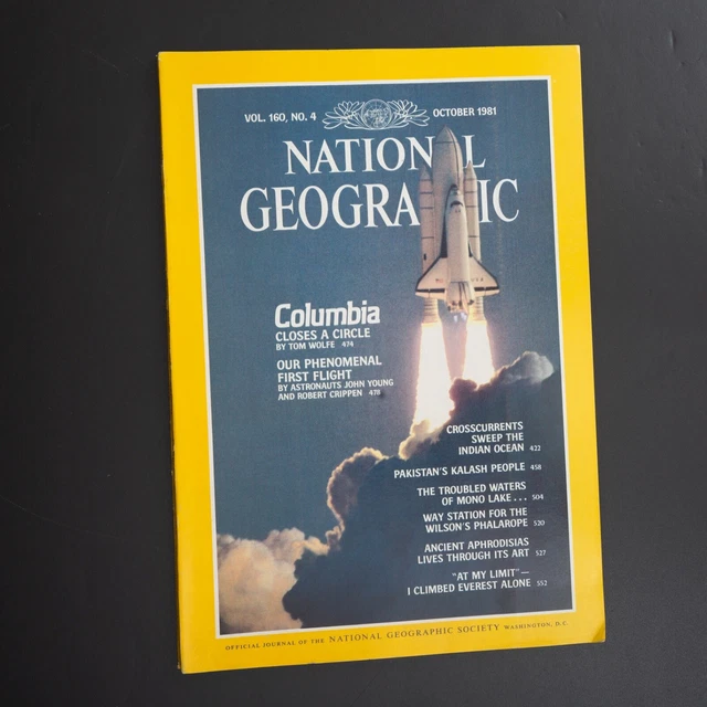 NATIONAL GEOGRAPHIC OCTOBER 1981 Magazine Space Shuttle Columbia Mono ...