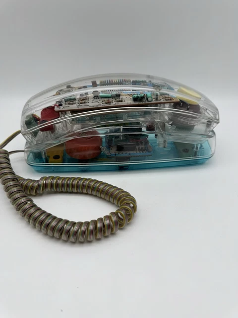 UNISONIC CLEAR SEE Through Push Button Phone Landline Untested Vintage ...