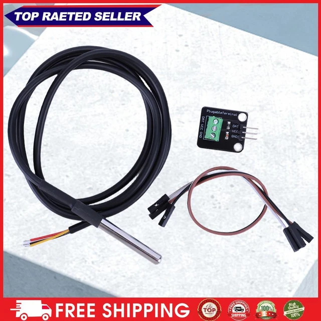 DS18B20 TEMPERATURE SENSOR Plugable Terminal Adapter Temperature Sensor ...