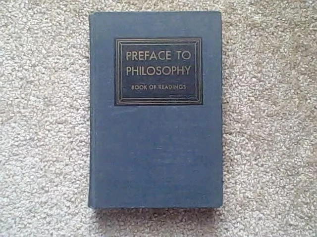 PRÉFACE À LA Philosophie : Livre De Lectures De Ross Earle Hoople 1947 ...