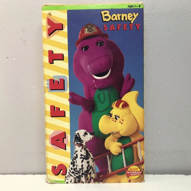 BARNEY & FRIENDS Safety VHS Video Tape VTG Kids Sing Along Songs OOP ...