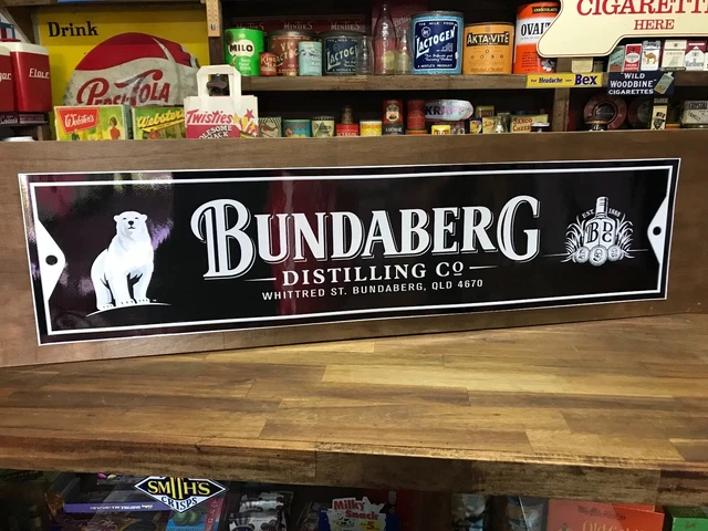 BUNDABERG BUNDY STICKER Sign 100cm long Vintage Retro Man Cave Bar $45. ...