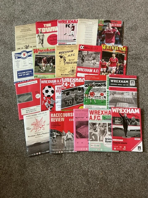 WREXHAM FOOTBALL CLUB Home Progs(x20) 24/25 Promotion Season + Team ...