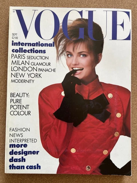 VOGUE UK MAGAZINE September 1987 Paulina Porizkova Vintage British ...