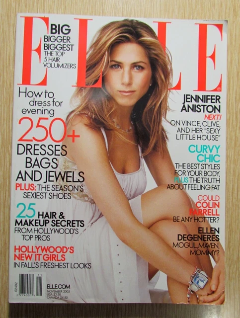 ELLE MAGAZINE NOV 2005 JENNIFER ANISTON COLIN FARRELL / ELLEN DEGENERES ...