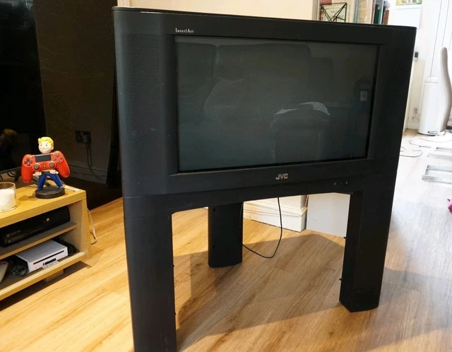 JVC 28-INCH WIDESCREEN CRT TV with TV Stand AV-28T4BK £100.00 - PicClick UK