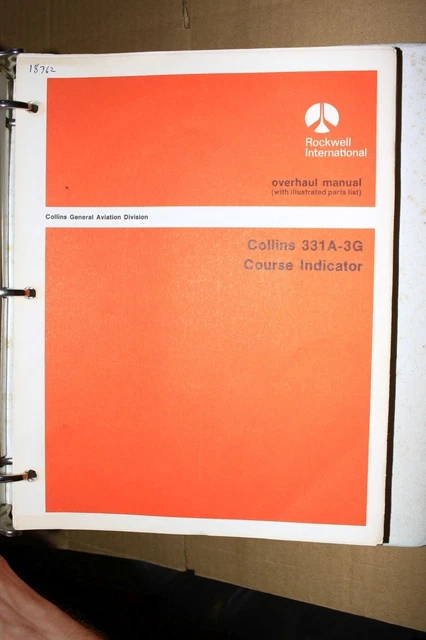 ROCKWELL COLLINS 331A-3G Course Indicator Overhaul Manual 523-0762672 ...