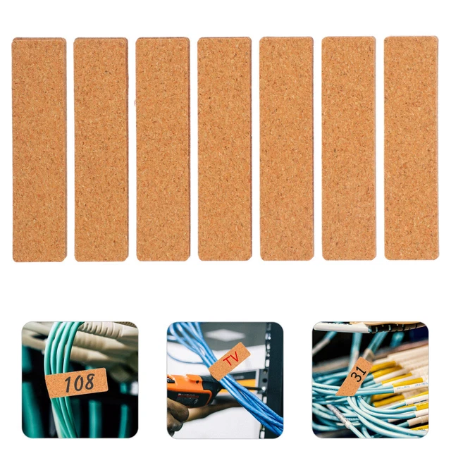 21 PCS HANDWRITING Cable Labels Cork Wire Management Write on £4.55 ...