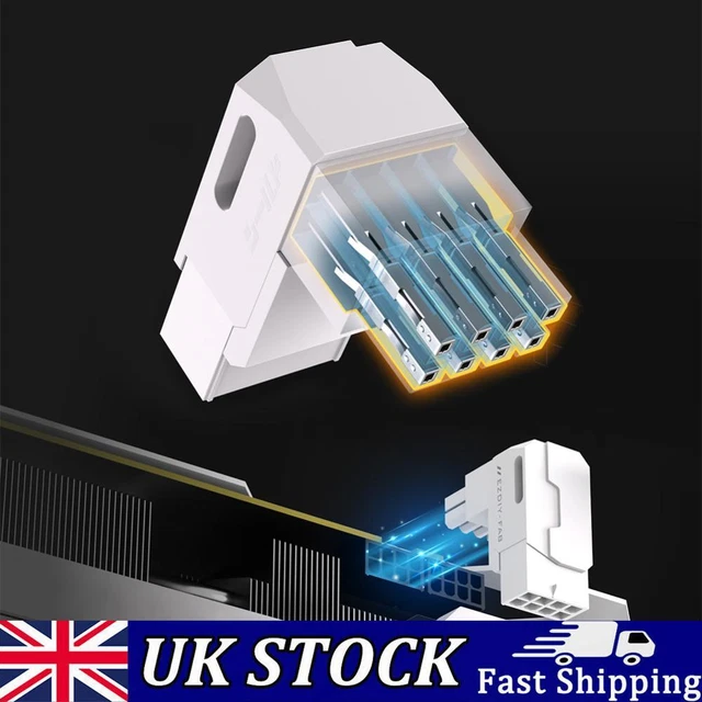 8-PIN PCIE GPU Power Steering Connector Plastic Power Right Angle Elbow ...