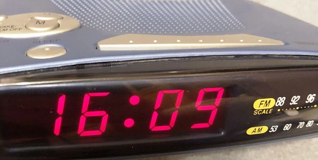 RADIO CLOCK ALARM "Watson UR 4511" Blau, LED Uhr in Rot TOP i.O. EUR 12,95 - PicClick DE