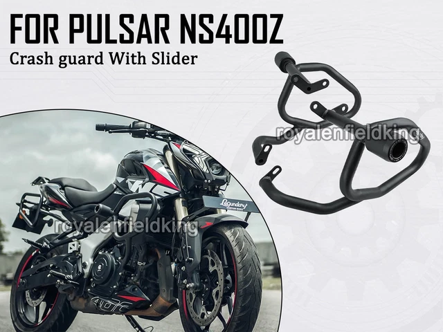 FOR BAJAJ PULSAR NS400Z "Pegasus Crash Guard With Slider Black" £161.45 ...