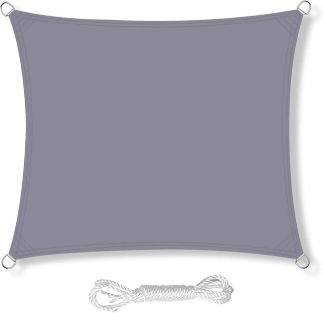HEYOMART SUN SHADE Sail 2m x Square Sails Waterproof 2x2m, Grey £32.47 ...