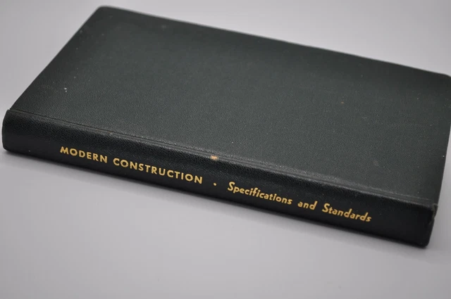 VINTAGE BOOK MODERN Construction Specifications and Standards 1936 £11. ...
