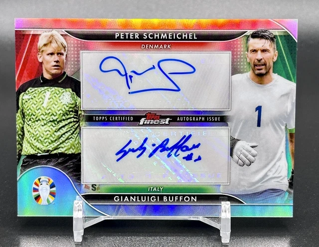 TOPPS FINEST EURO 2024 Peter Schmeichel Gianluigi Buffon SP DOPPIO ...