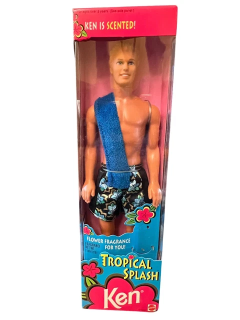 BARBIE TROPICAL SPLASH KEN Doll 1994 Mattel 12447 NRFB w/ Flower ...