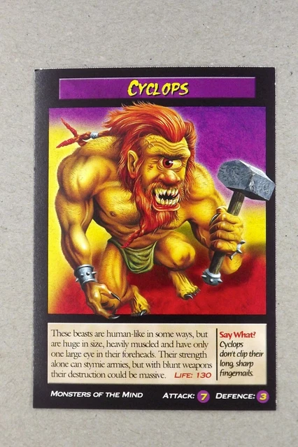 WEIRD N’ WILD Creatures Monsters of the Mind Card # Cyclops # 2006 £2. ...