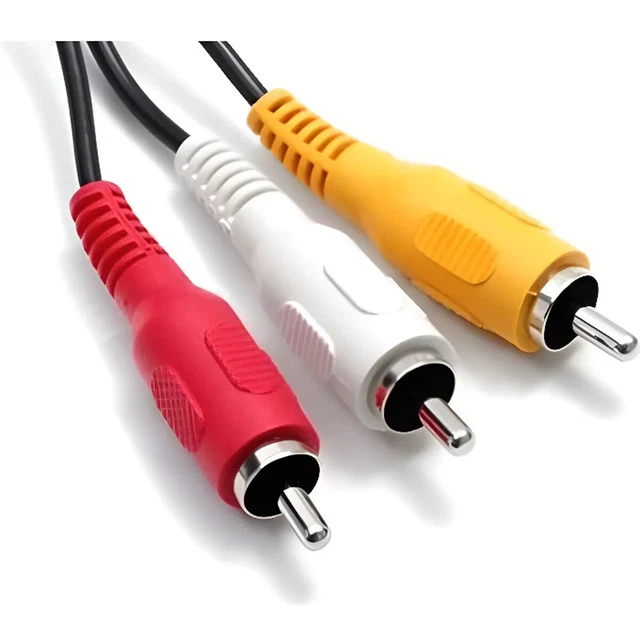 CÂBLE AUDIO-VIDÉO MÂLE/MÂLE Multicolore 3x Cinch male à 3x Cinch male ...