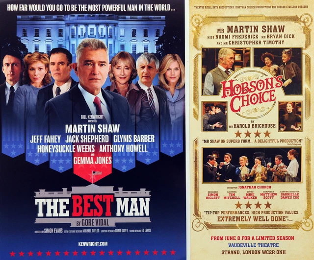 MARTIN SHAW THEATRE Flyers X 2 - The Best Man & Hobson's Choice £3.82 ...