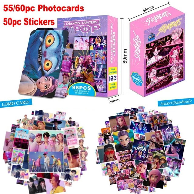 50PCS KPOP DEMON Hunters Stickers,55/60PC Kpop Demon Hunters Card ...
