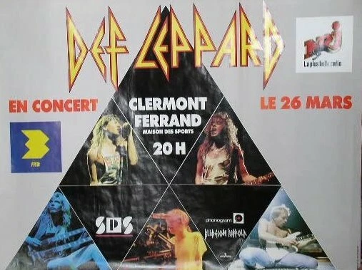 DEF LEPPARD - Affiche concert 120x160cm année 80 !! ENVOI roulé ...