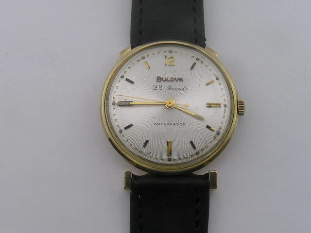 VINTAGE BULOVA WATCH Extra Fancy Case & Dial 23j 1960 See Pictures £101 ...