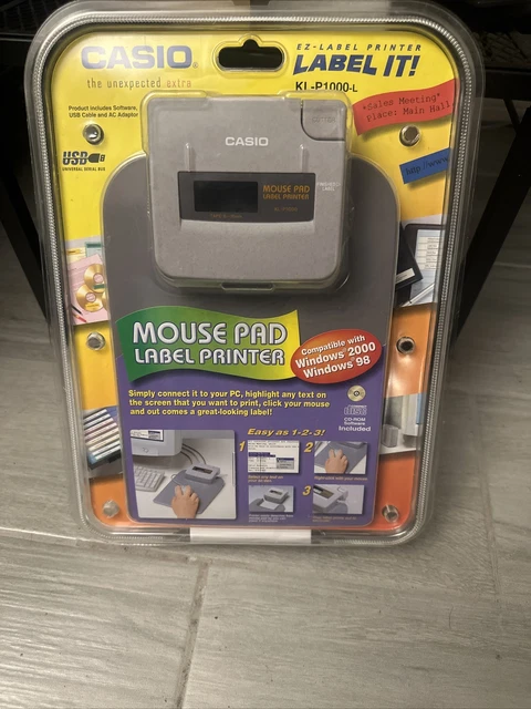 NEW CASIO PC Label Printer KL P1000 Mousepad EZ Label Printer SEALED ...