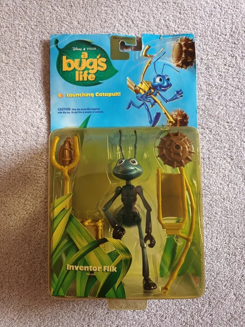 Vintage Disney Pixar A Bugs Life Inventor Flik Figure In Original