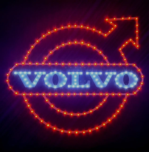VOLVO TRUCK / LORRY LED LOGO LIGHT BOARD CABIN LED SIGN 50x50cm + FREE ...